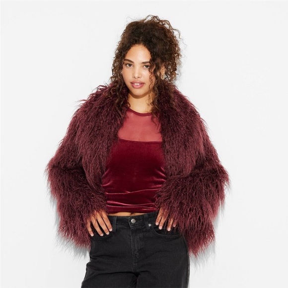 wild fable | Jackets & Coats | Nwt Womens Party Shag Faux Fur Jacket ...